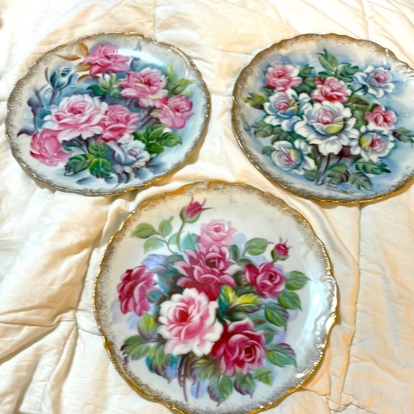 Ucagco | Dining | Vintage Ucagco Hand Painted Plates Set Of 3 | Poshmark